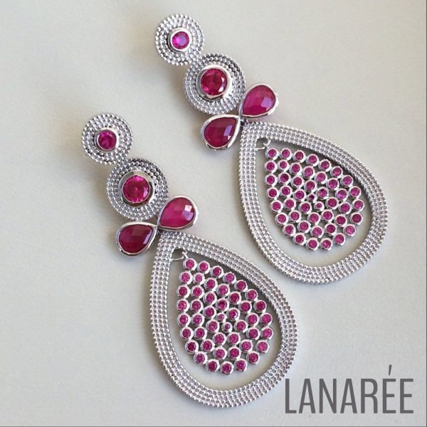 Brinco Varese Zircônia Rubi – Lanarée Semijoias