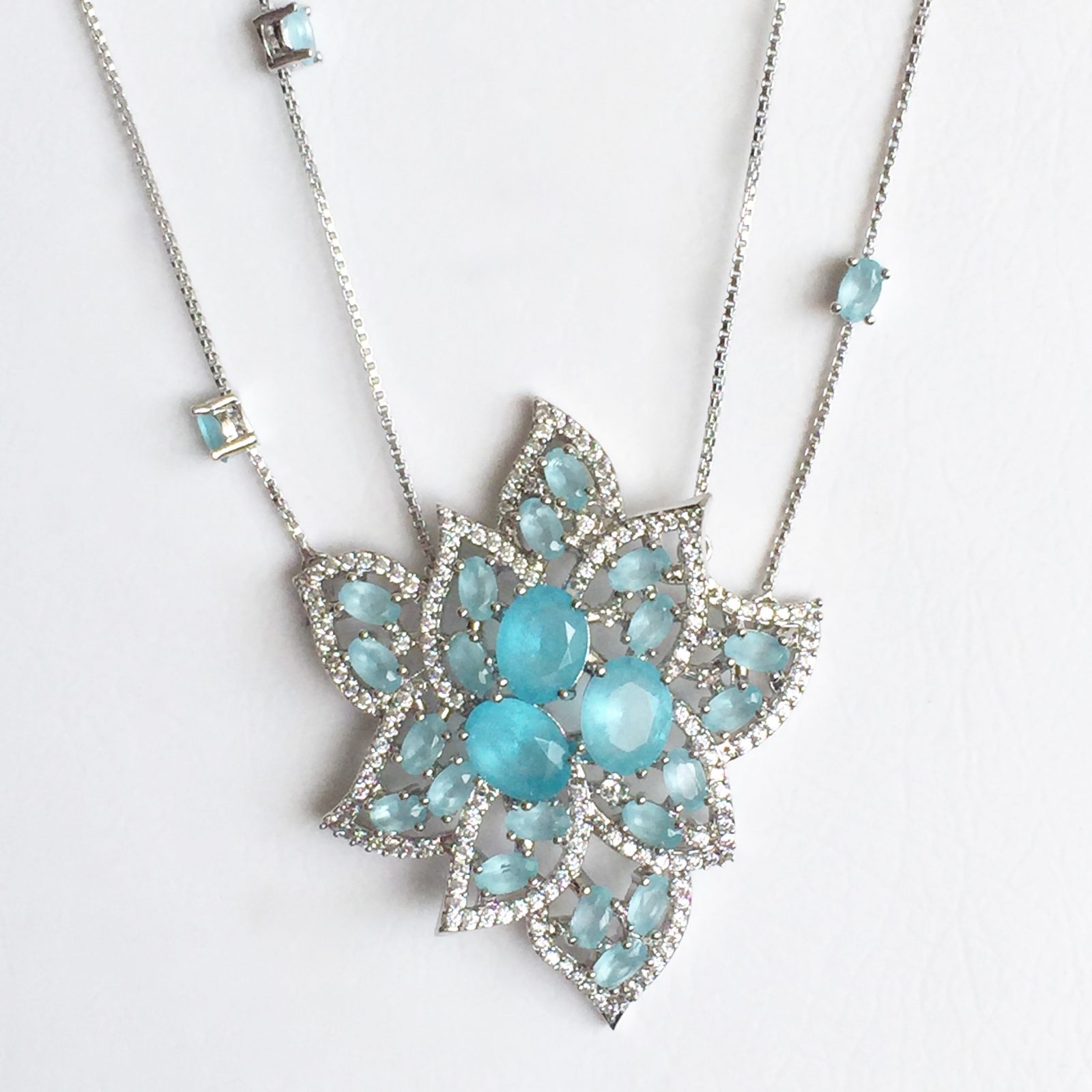 Colar Cristal Paraíba Azul Fosco – Lanarée Semijoias