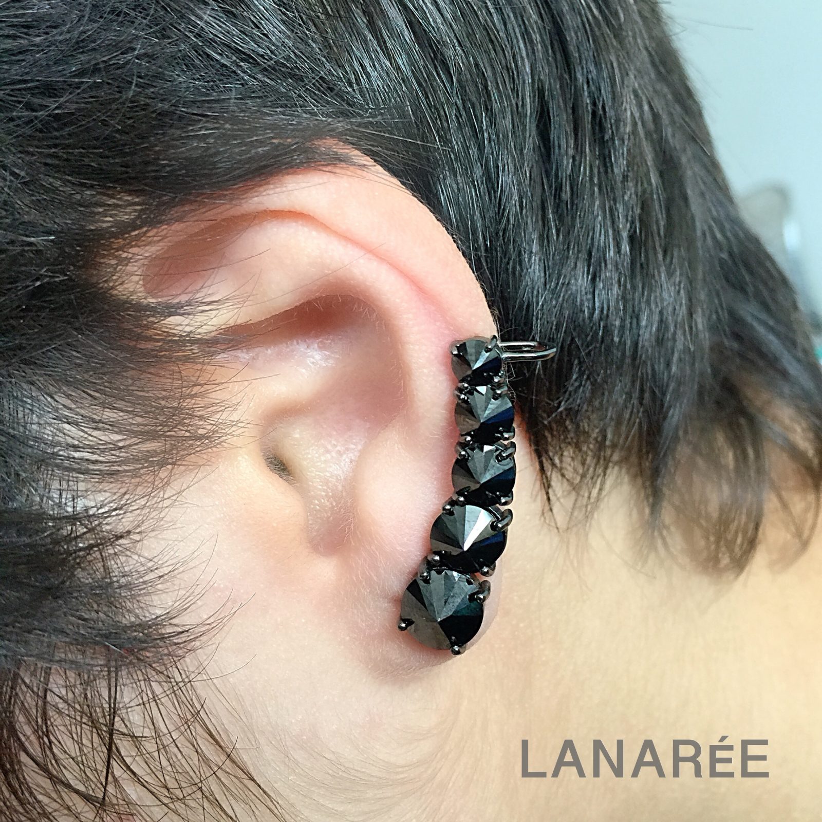 Brinco de Prata Cravejado Zircônia – Lanarée Semijoias