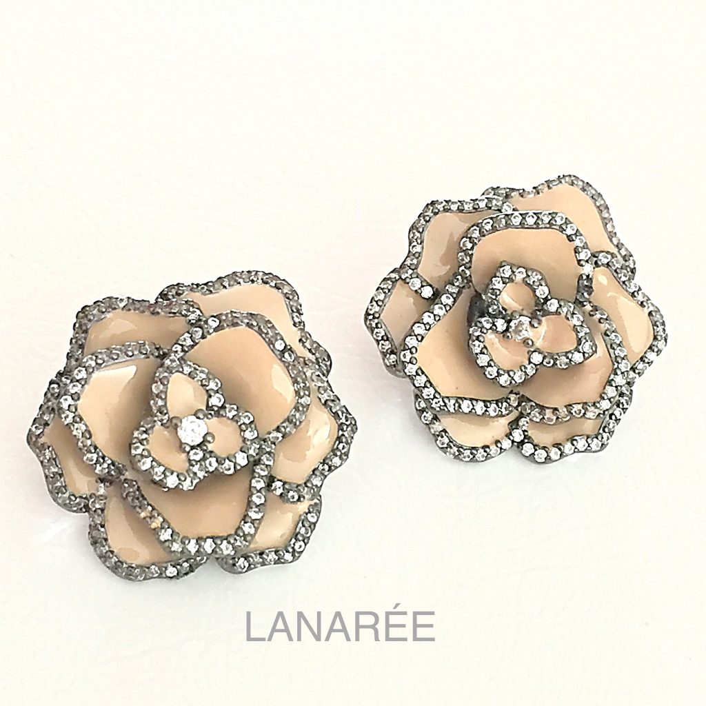 Brinco Cristal Esmeralda Cabochão – Lanarée Semijoias