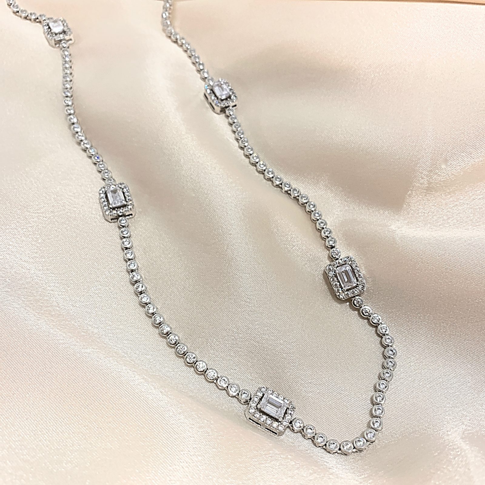 Colar Riviera Zircônia Branca Prata 925 – Lanarée Semijoias