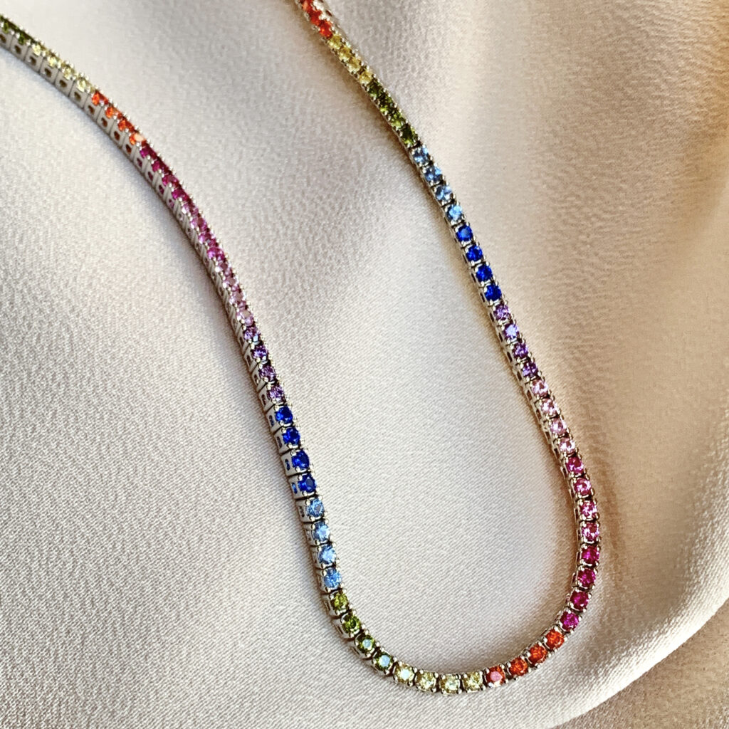 Colar de Prata Riviera Rainbow – Lanarée Semijoias